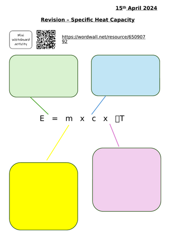 GCSE FOUNDATION SPECIFIC HEAT CAPACITY REVISION | Teaching Resources