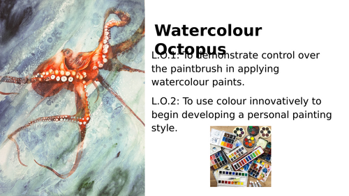 Watercolour Painting project- Natural forms octopus Art skills GCSE ...