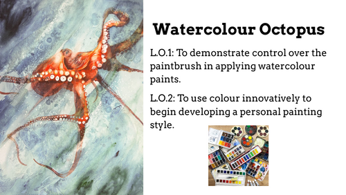 Watercolour Painting project- Natural forms octopus Art skills GCSE ...