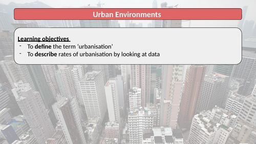 GCSE / IGCSE Urban Environments Unit + Resources | Teaching Resources