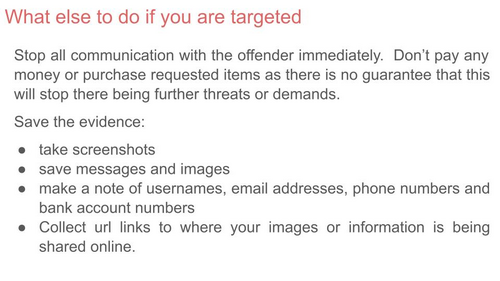 Sextortion Tutorial / Assembly | Teaching Resources