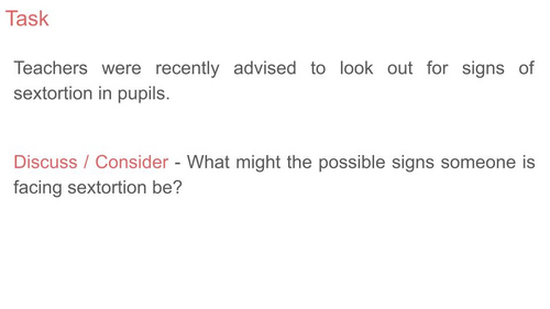 Sextortion Tutorial / Assembly | Teaching Resources