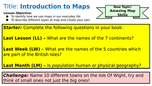 KS3 Map Skills + Amazing Places (Whole Unit - Fully Resourced ...
