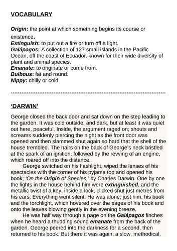 Short Stories for KS3 English groups - Key Vocabulary & Questions ...