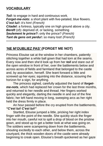 Short Stories for KS3 English groups - Key Vocabulary & Questions ...