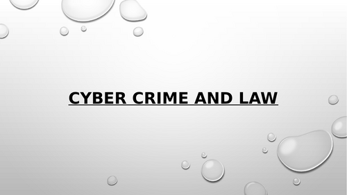 KS3 E-Safety Cyber Crime and Law | Teaching Resources