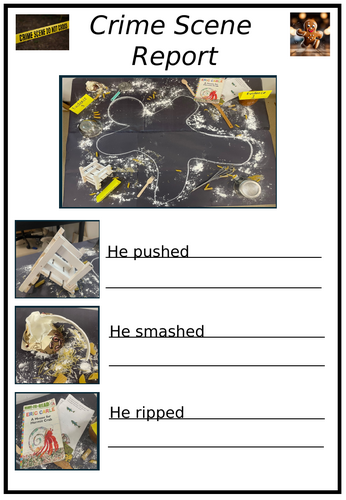 Gingerbread Man - Outstanding Lesson 'Crime Scene Report' | Teaching ...