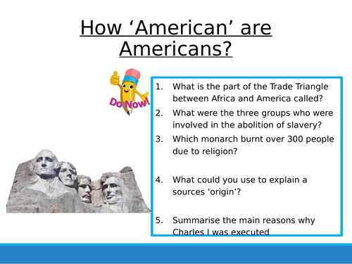American Revolution 1 - American identity | Teaching Resources