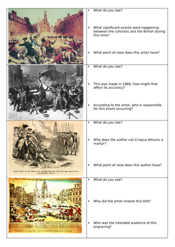 American Revolution 6 - Boston Massacre | Teaching Resources