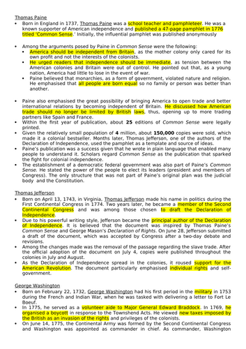 American Revolution 8 - Founding Fathers | Teaching Resources