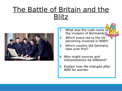 WWII 10 - Blitz | Teaching Resources