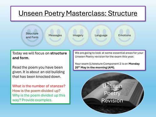 Eduqas Unseen Poetry Revision 2025 | Teaching Resources