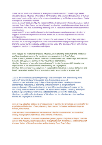 UCAS references complete for year 12/13 A-Level Psychology students ...