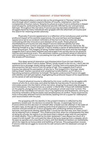 HEROES - Beyond A* Exemplar Essay [CHARACTER & RELATIONSHIP MEGAPACK ...