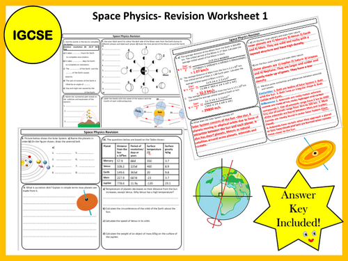 Space Physics- Revision Worksheet 1 | Teaching Resources