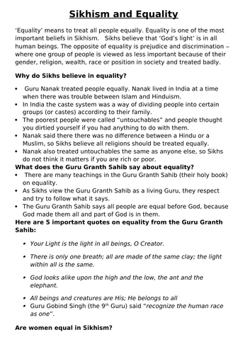 KS3 Sikhism FULL unit | Teaching Resources