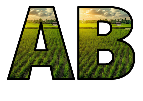 Farmers Crops Plants Nature Lettering Set Instant Display Colourful ...