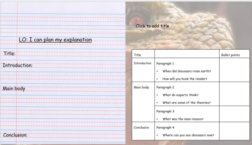 Plan and write an information text with two SPAG lessons included ...
