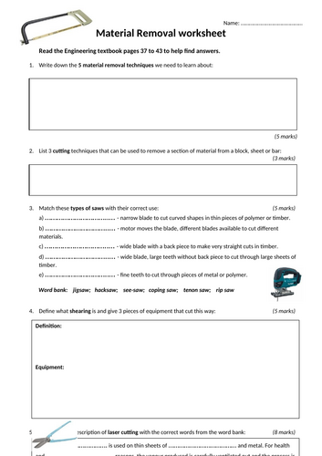 Engineering GCSE AQA - Material Removal | Teaching Resources Engineering GCSE AQA - Material Removal | Teaching Resources