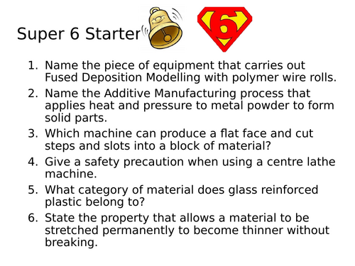 Engineering GCSE AQA - Shaping, Forming & Manipulation | Teaching Resources