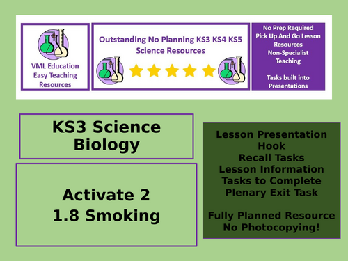 KS3 Biology Smoking Full Lesson Presentation and Resources | Teaching ...