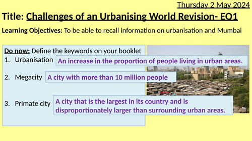 GCSE Geography Edexcel B Revision Booklet, Exam Question, Lesson ...
