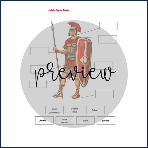 Engaging Label a Roman Soldier Worksheet: Multiple Versions Available ...