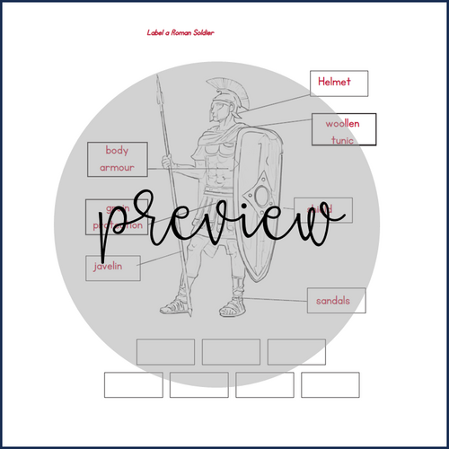 Engaging Label a Roman Soldier Worksheet: Multiple Versions Available ...