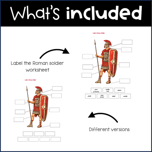 Engaging Label a Roman Soldier Worksheet: Multiple Versions Available ...