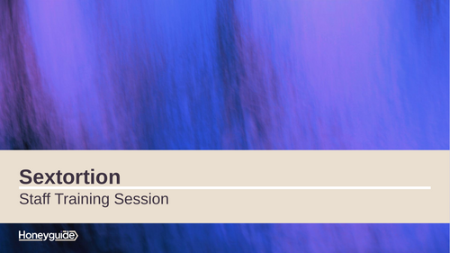 Sextortion Safeguarding Training Pack | Teaching Resources