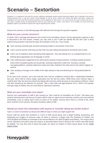 Sextortion Safeguarding Training Pack | Teaching Resources