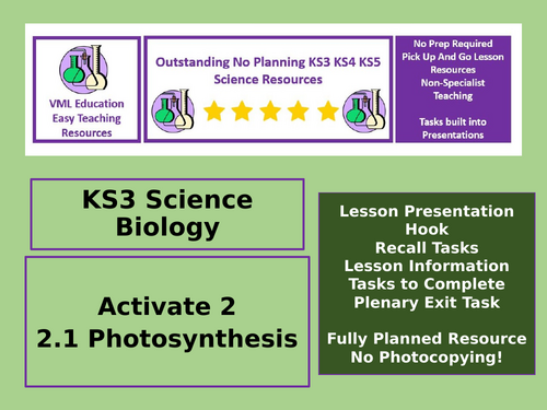 KS3 Biology Photosynthesis Full Lesson Presentation and Resources ...