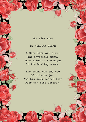 The Sick Rose by William Blake | Teaching Resources