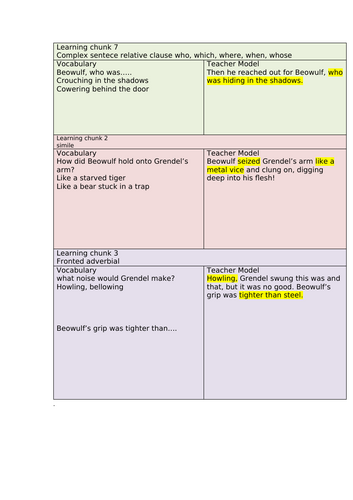 Beowulf narrative writing KS2 | Teaching Resources