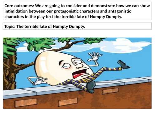 The terrible fate of Humpty Dumpty scheme of work. | Teaching Resources
