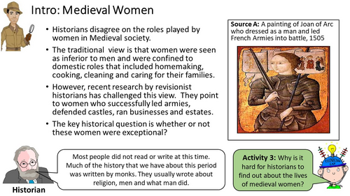 Market Place Activity - What Different Roles did Women Play in Medieval ...