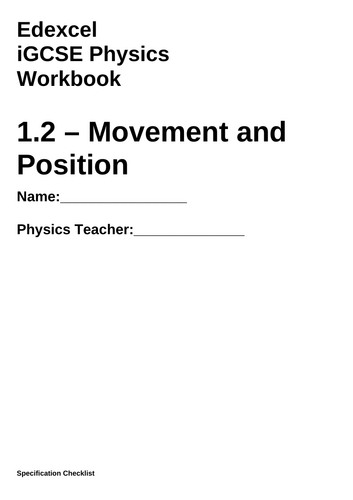 Edexcel IGCSE Physics - Forces and Motion - Complete set of resources ...