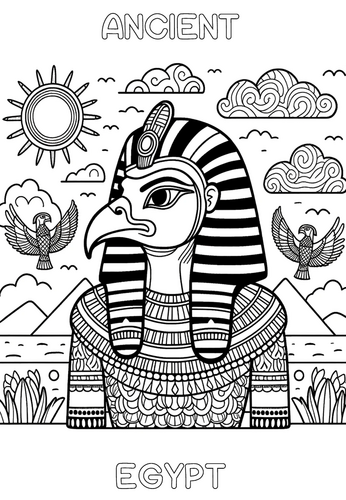 Ancient Egypt Coloring Pages - History Coloring Sheets - Early ...