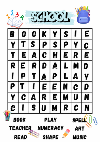 School wordsearch | Teaching Resources