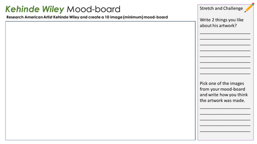 Kehinde Wiley Cover Lesson | Teaching Resources