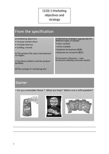 Theme 1 Marketing and people EDEXCEL IA Level Business Unit 9 Marketing ...