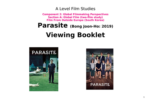 Parasite SOW | Teaching Resources