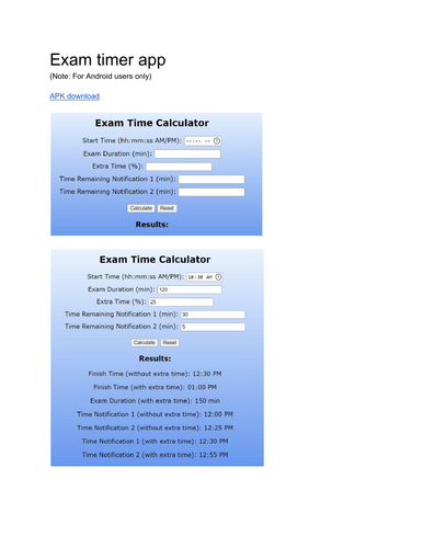 Exam timer | Teaching Resources