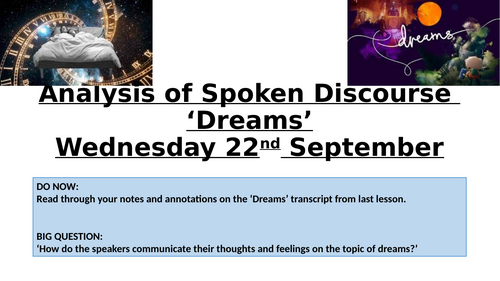 A Level English Language Spoken Discourse FULL Unit AQA Paper 1 ...