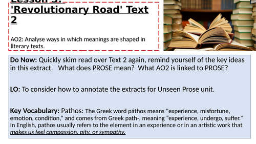 A Level English Literature AQA Spec A Unseen Prose Paper 2 | Teaching ...