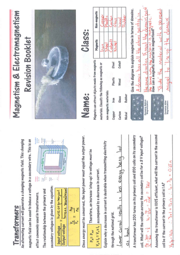 Edexcel IGCSE Physics - Magnetism and Electromagnetism - Complete Set ...