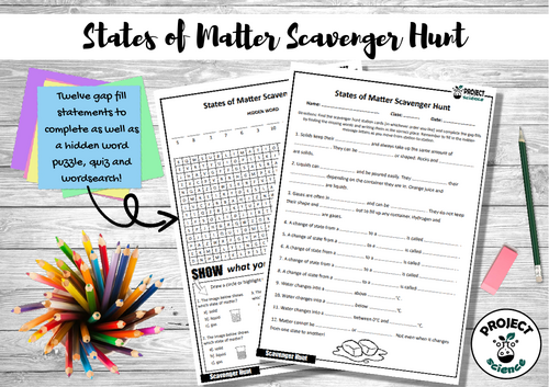 States of Matter Scavenger Hunt | Teaching Resources