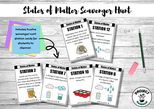 States of Matter Scavenger Hunt | Teaching Resources