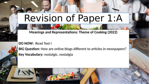 A Level English Language AQA Meanings & Representations Paper 1 A ...