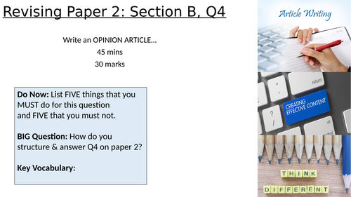 A Level English Language Paper 2 Q4 AQA Resource | Teaching Resources